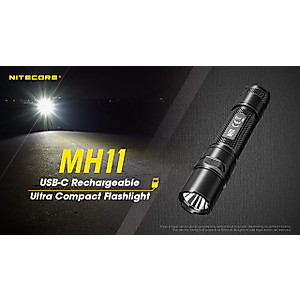 Nitecore MH11 Rechargeable Flashlight, 1000 Lumen LED EDC Compact Pocket Light with LumenTac Organizer