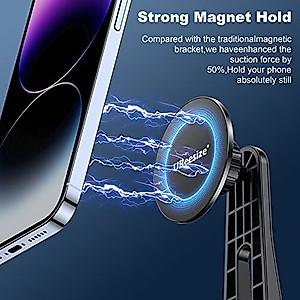 UBeesize Magnetic Tripod Mount Adapter,Universal Phone Tripod Mount for Fill Light Tripod,iPhone Tripod Holder for Magsafe iPhone 14 13 12 Pro Max Plus, MagSafe Case & All Phones