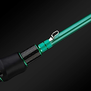 BERRYPRO Ultralight Spinning Fishing Rod, Travel Spinning Rod with Solid Carbon Tip Fast Action(6', 6'6'',7',7'6'') (7'-Ultra Light-2pc)