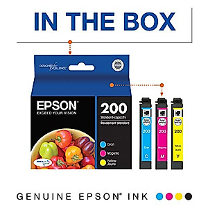 EPSON T200 DURABrite Ultra Ink Standard Capacity Color Combo Pack (T200520-S) for select Epson Expression and WorkForce Printers, Cyan