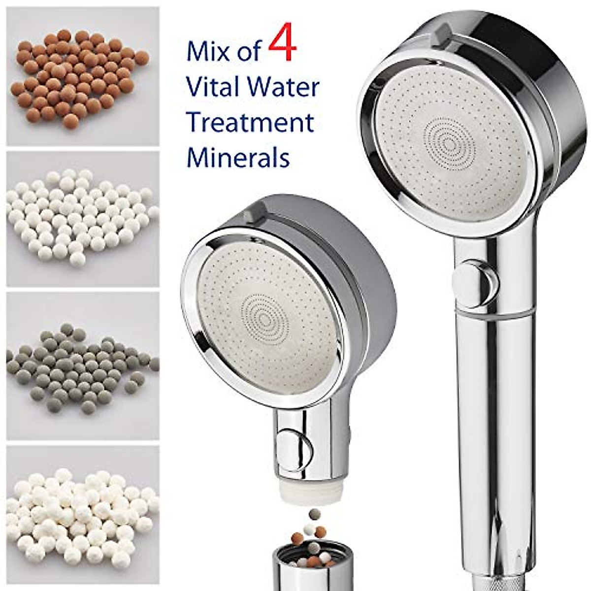 LaserJet 2-piece Mixed Mineral Stones Replacement Set - Use with Any LaserJet Handheld Shower Head or Combo – America's Most Cost Efficient Shower Water Filtration System – Trusted US Brand