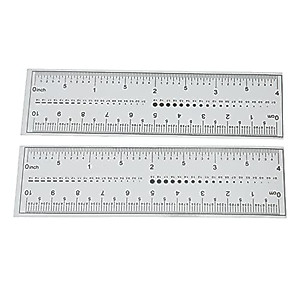 Nail Measure Ruler, 10PCS Fake Nails Measuring Rul Nail Measure Ruler, Nail Measuring Ruler Fake Measuring Ruler Professional Portable Transparent Nail Art PVC Soft Ruler for Nail
