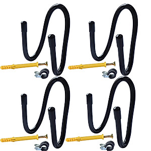 Pack of 4, Kesywale Yoga Mat Foam Rollers Wall Rack Wall Mount Storage Holder Shelf for Your Fitness Class or Home Gym, Adjustable Size (4)