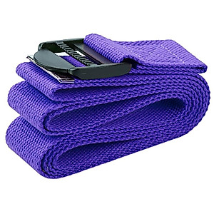 BalanceFrom 7-Piece Set - Include Yoga Mat with Carrying Strap, 2 Yoga Blocks, Yoga Mat Towel, Yoga Hand Towel, Yoga Strap and Yoga Knee Pad (Purple, 1/2"-Thick Mat)
