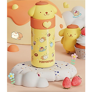 Everyday Delights Sanrio Pom Pom Purin Stainless Steel Insulated Water Bottle 350ml - Yellow