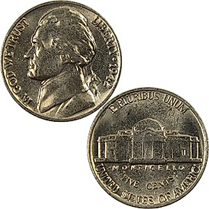 1942 Jefferson Nickel 5 Cent Piece BU Uncirculated Mint State 5c US Coin