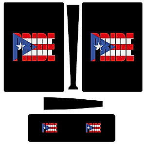 Puerto Rico Rican Flag Country Pride 3pcs Whole Body Decal Cover Sticker for PS5 Digital Edition for PS5 Console and Controller