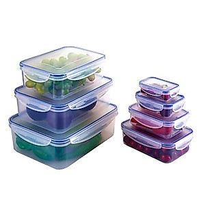 Maturi Food Storage Containers Set of 7 with Airtight Lids, BPA Free, 0.12L-3.8L