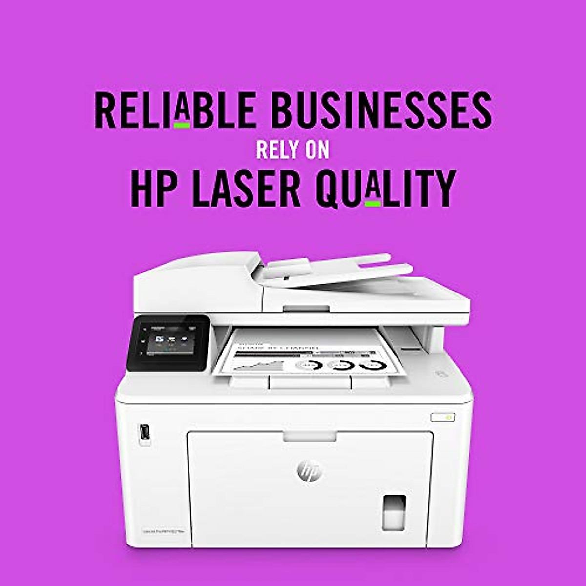 HP LaserJet Pro MFP M227fdw Wireless Monochrome All-in-One Printer with built-in Ethernet & 2-sided printing, works with Alexa (G3Q75A)