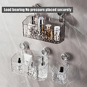 Conationfirm Shelf - Light Luxury Style Punch-Free Storage Rack, No-Drill Clear Wall Caddy Suction Cup Storage, Acrylic Transparent Shower Storage Removable, Waterproof, Multifunctional (Grey, A)