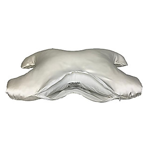 "SAVE MY FACE!" PILLOW THE ORIGINAL ANTI-WRINKLE PILLOWETTE Additional Le Grand Pillowcase with 100% Natural Silk Charmeuse in White