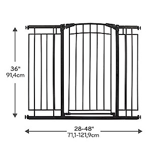 Evenflo Multi-Use Decor Tall Walk-Thru Gate, Black Metal