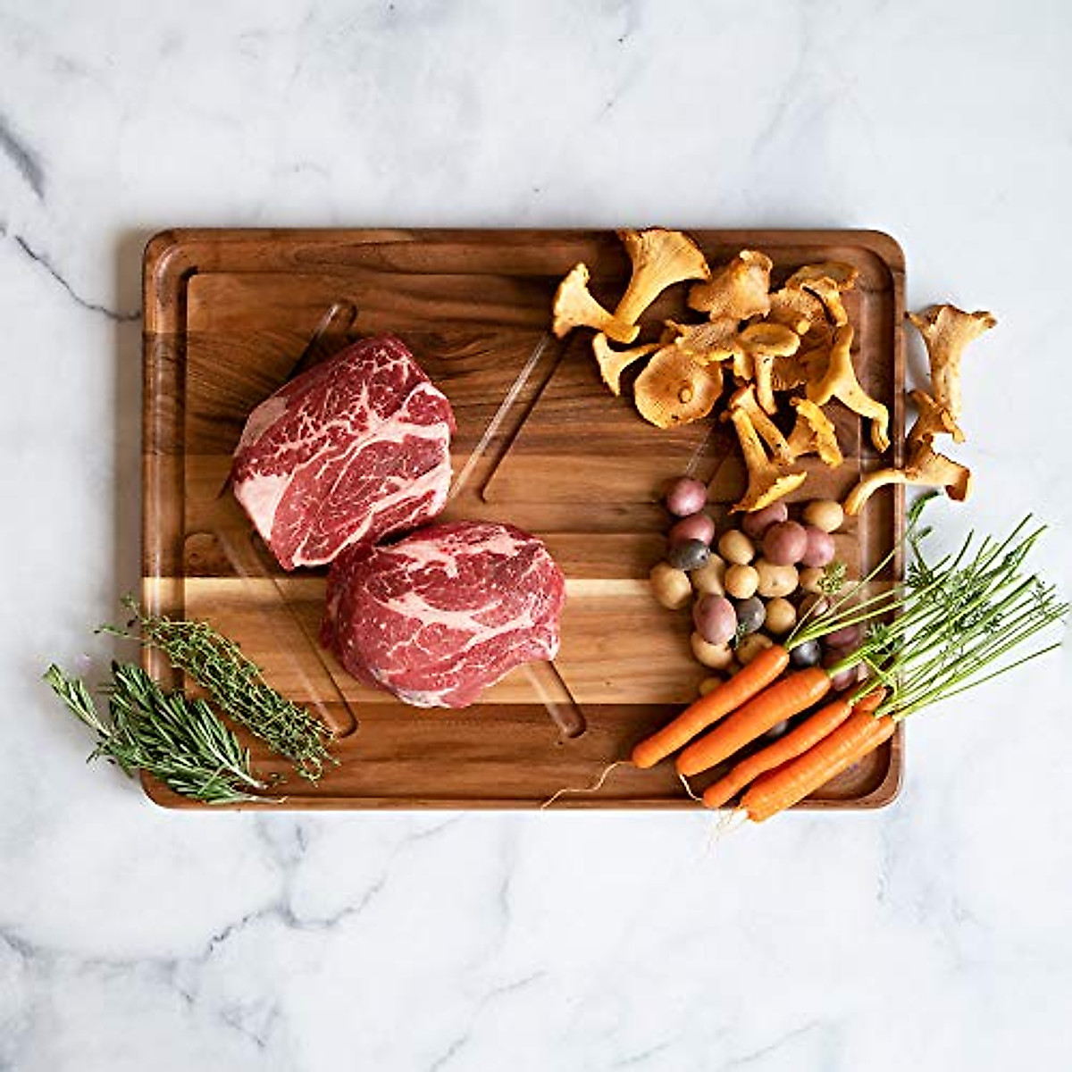 Villa Acacia Wood Carving Board for Meat, Extra Large 24 x 18 Inch Cutting Board