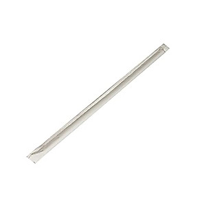 Concession Essentials - Clear 7.75 Jumbo WR-500 7.75' Jumbo Wrapped Clear Plastic Straws-500ct, Clear Wrapped Drinking Straws, 7.75 inches (Pack of 500)
