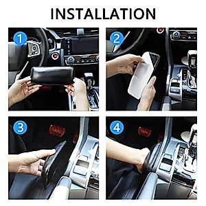 TOMALL 2pcs Car Knee Cushion Soft Leather Auto Center Console Knee Leg for Foot Knee Pain Relief Universal Knee Elbow Pads for Car Central Control Door (Black)