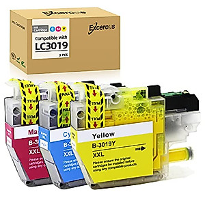 EXCERCUS Compatible LC3019 XXL Ink Cartridges Replacement Work for Brother MFC-J6530DW MFC-J6930DW MFC-J6730DW MFC-J5330DW Printer 3-Pack (1LC3019C, 1LC3019M, 1LC3019Y)