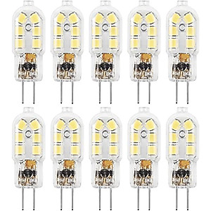 Amazing power G4 LED Bulb, 12V JC G4 Bi Pin Bulb, G4 20W Halogen Bulb Replacement, Warm White 3000K, 10-Pack