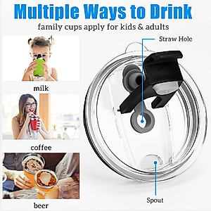 ShineMe 6pcs Spill Proof Cups for Kids,12oz Toddler Cups with Straws and Lids, Reusable Stainless Steel Kids Cups with Rainbow Color Silicone Sleeves for Cold & Hot Drinks