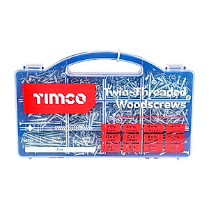TIMco Twin Mixed Tray Woodscrew - Zinc (Box of 1140)