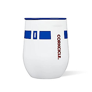 Corkcicle Star Wars Droids Stainless Steel Stemless Wine Cups with Lid, Keeps Beverages Chilled for 9 Hours, 12 oz, Pack of 3