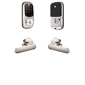 Yale Security B-YRD226-ZW-KC-619 Yale Assure Lock Z-Wave Kincaid Works with Ring Alarm, Smartthings, and Wink Smart Touchscreen Deadbolt with Matching Lever, Satin Nickel