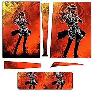 PlayStation 5 optical drive version sticker protective cover, DarkKnight Hero Soul ps5 controller protective shell (compatible with ps5 optical drive)