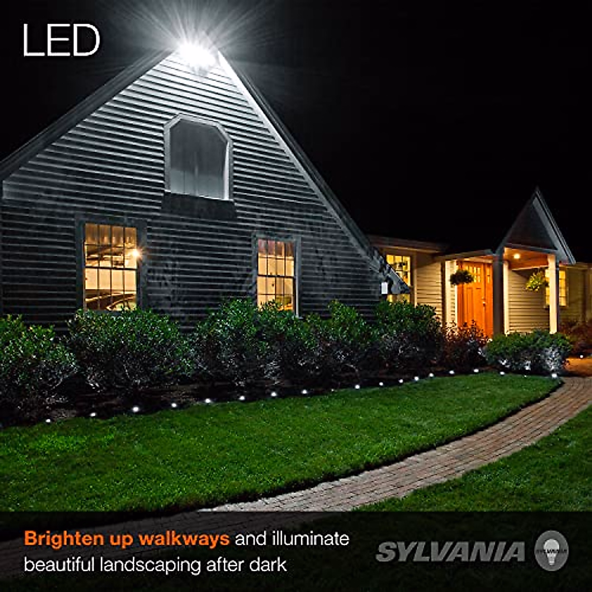 SYLVANIA Night Chaser LED PAR38 Light Bulb, 250W=25W, Wet Rated, 2650 Lumens, 5000K, Daylight - 1 Pack (74794)