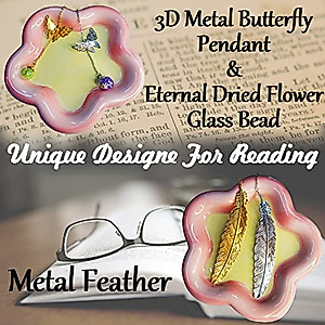 Metal Butterfly Feather Bookmark,Excellent Gift Choice for Christmas,Birthday,New Year,Festival,Gift for Women,Teachers,Book Lovers,Kids,Gold and Green