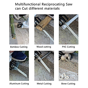 NEWONE 12V Reciprocating Saw,Cordless Reciprocating Saw with 1/2 inch stroke length,2A Battery & 2 Saw Blades,0-3000RPM for Wood, Metal, PVC Pipe Cutting,Smart Charger and USB Power Source