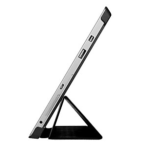 for Microsoft Surface 3 1645 1657 10.8 inch Tablet PC Smart Cover, Ultra Slim Folio Stand with Sleep/Wake Up Function Leather Case for Surface3 10.8" (1-Black)
