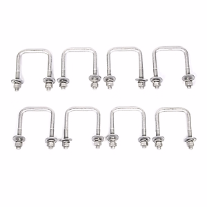1/2" Diameter 13" Thread Square U-Bolt for Boat Trailer 8 Pieces 1/2" D x 3 1/16" W x 4 5/16" L