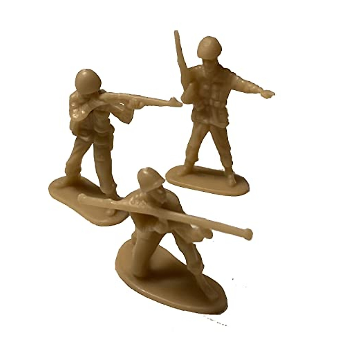 Army Men Action Figures - Green/Tan - 35 pcs