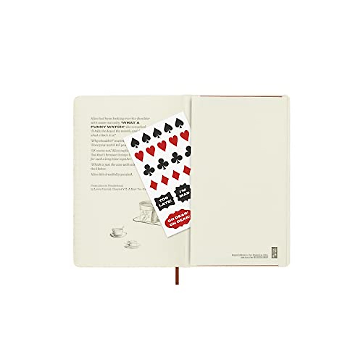 Moleskine Limited Edition Alice In Wonderland 12 Month 2023 Weekly Planner, Hard Cover, Large (5" x 8.25"), Alice