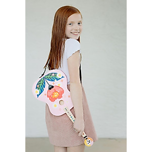 TinkerTar - Pink Floral Acoustic Guitar - The Easiest Way to Start and Learn Guitar - 1 Stringed Toy Instrument for Kids Perfect Intro to Music for Young Kids Ages 3 and up - from Buffalo Games