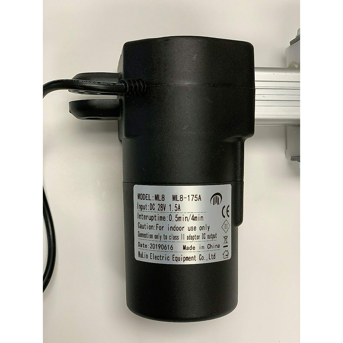 Mulin Power Recliner Motor Replacement with Cord Model ML8-175 ML8-175A Linear Actuator for Sofa Lift Chair Couch Massage Seat Bed Same as ML18-033 & ML18-026