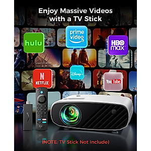 Mini Projector for iPhone, ELEPHAS 2023 Upgraded 1080P HD Projector, 8000L Portable Projector with Tripod and Carry Bag, Movie Projector Compatible with Android/iOS/Windows/TV Stick/HDMI/USB