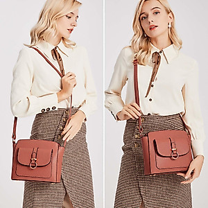 LA TERRE Lightweight Medium Crossbody Bags for Women, Small Crossbody Handbags Vegan Leather Shoulder Bag Purses