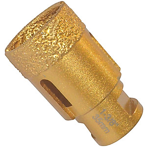 1 3/8 in Diamond Hole Saw Core Drill Bit for Concrete or Granite 5/8-11 UNC Thread Fits Angle Grinder or Core Bit Adaptor Vacuum Brazed Core Bit