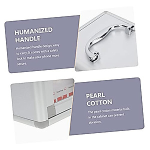 MAGICLULU Mobile Phone Safe Storage Cabinet with Lock Desk Speaker Smart Phone Cell Phone Cabinet Cell Block Phone Jail Fridge Locks Aluminum Alloy Frame, Fiberboard Phone Storage Box Locker