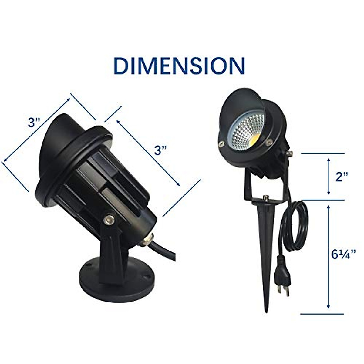 LED Outdoor Spotlight Flag Light 120V 10W Waterproof Spot Lights for Yard Flagpole House Tree Plug in Christmas Landscape Lighting (10W, Warmwhite)