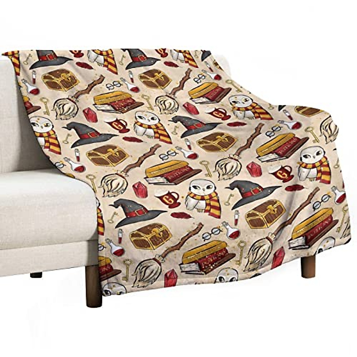 Magic Colleges Blanket, Flannel Throw Blanket, Soft Cozy Blanket Fans Gift for Adult Kids All Season 60"x50"