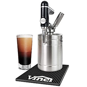 VINCI Nitro Cold Brew Maker Stainless Steel Home Brew Nitrogen Infusion Coffee Keg System Easy One Handed Dispensing System Includes Drip Mat