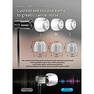 keephifi Wired Earbuds with Microphone,KBEAR Dumpling inear Earbuds Wired HiFi-Level Timbre in-Ear Monitor,in Ear Headphone Gym Earphone for Sleeping,Sports,Drummer(Black,with Mic)