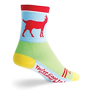 SockGuy, Goat, Classic Sock, Sporty and Stylish, 4 Inches - Small/Medium