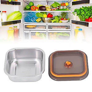 Stainless Steel Containers With Lids, Stainless Steel Food Containers, Food Storage Container, Metal Leak Proof Food Container Box Adult Box for Home (500ml)