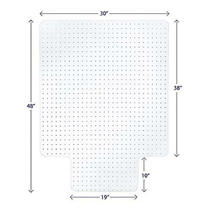 Carpet Chair Mat for Home Office Chair Mat for Carpet, Easy Glide Rolling Computer Desk Chair Mats for Carpeted Floor, Clear Floor Protector Rug for Low/Medium Pile Carpet (30"x 48")