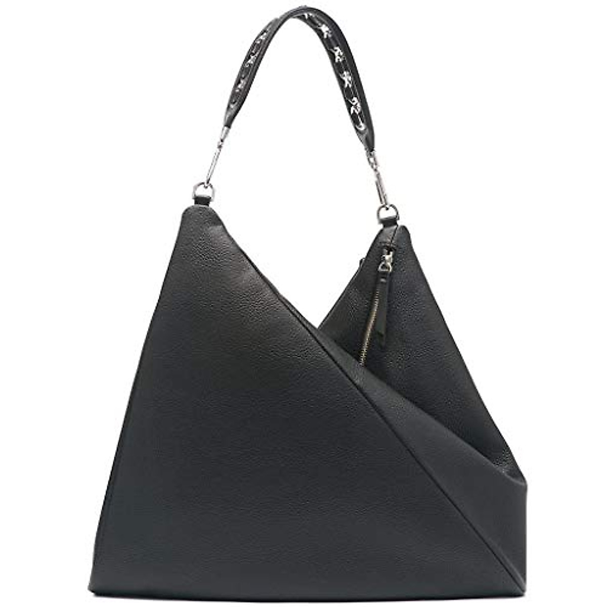 Calvin Klein Geo Rocky Road Hobo, Black/Silver