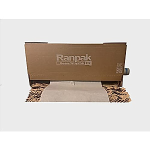 Ranpak WrapPak Ex 750 feet expandable honeycomb cushion wrap, recyclable packing paper, eco-friendly kraft paper cushioning, made in USA