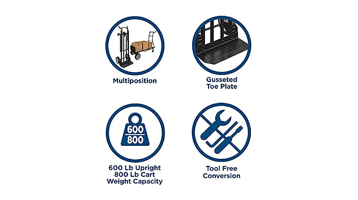 COSCO Steel 2-in-1 Hand Truck for Heavy Loads | Versatile & Durable