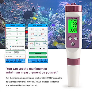 Digital Tester Blue Tooth-Compatible Water Quality Pen 7 in 1 PH EC TDS ORP Salt S.G Temp Meter APP Intelligent Control Tester